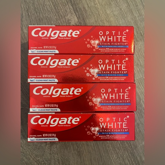 colgate | Other | 4x Colgate Optic White Stain Fighter Clean Mint ...